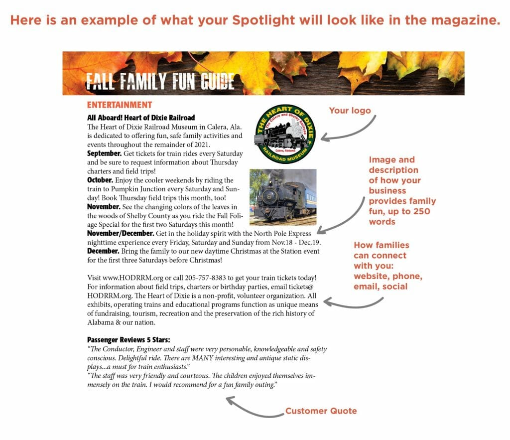 Fall Guide 2022 example - Birmingham Christian Family Magazine