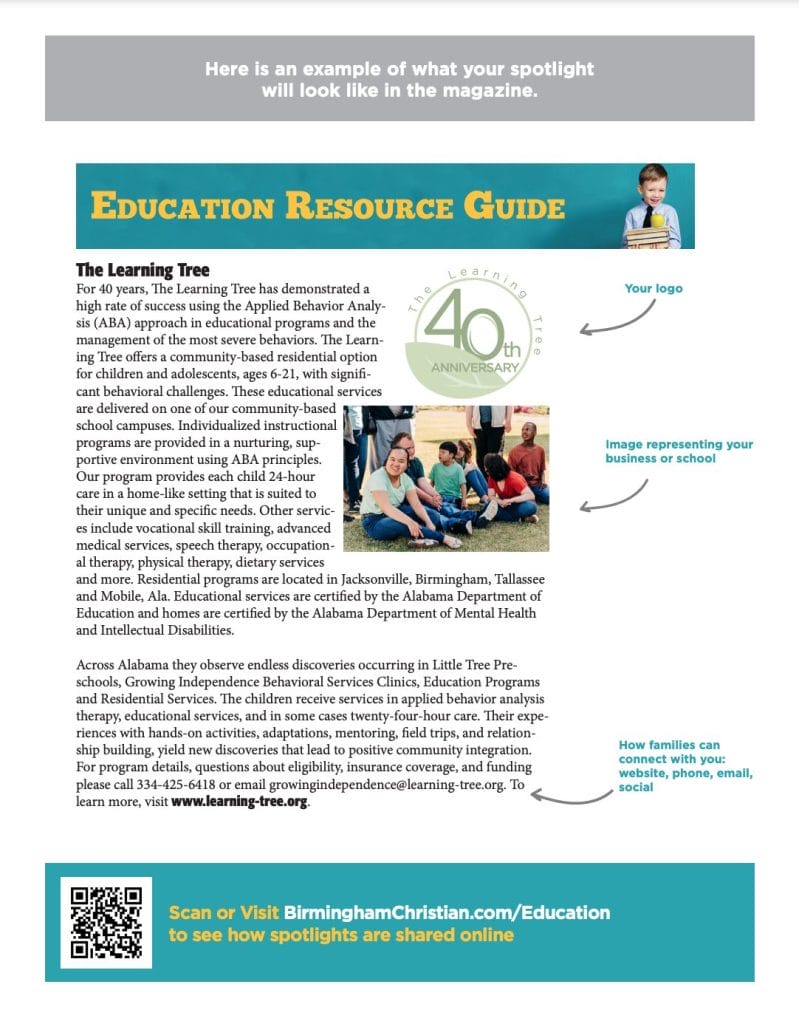 Education Guide Facts - Birmingham Christian Family Magazine